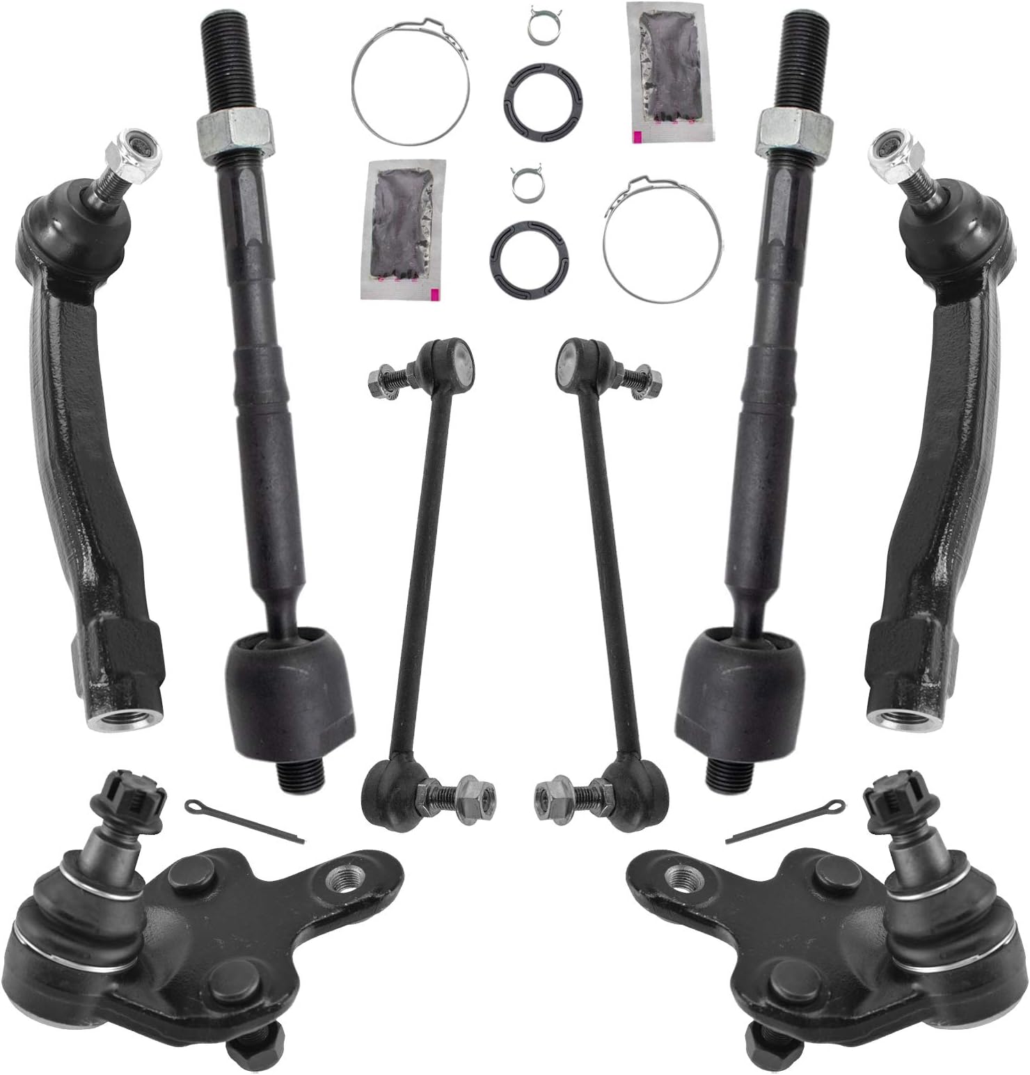 Amazon.com: TRQ Front Steering & Suspension Kit Ball Joint Control Arm ...