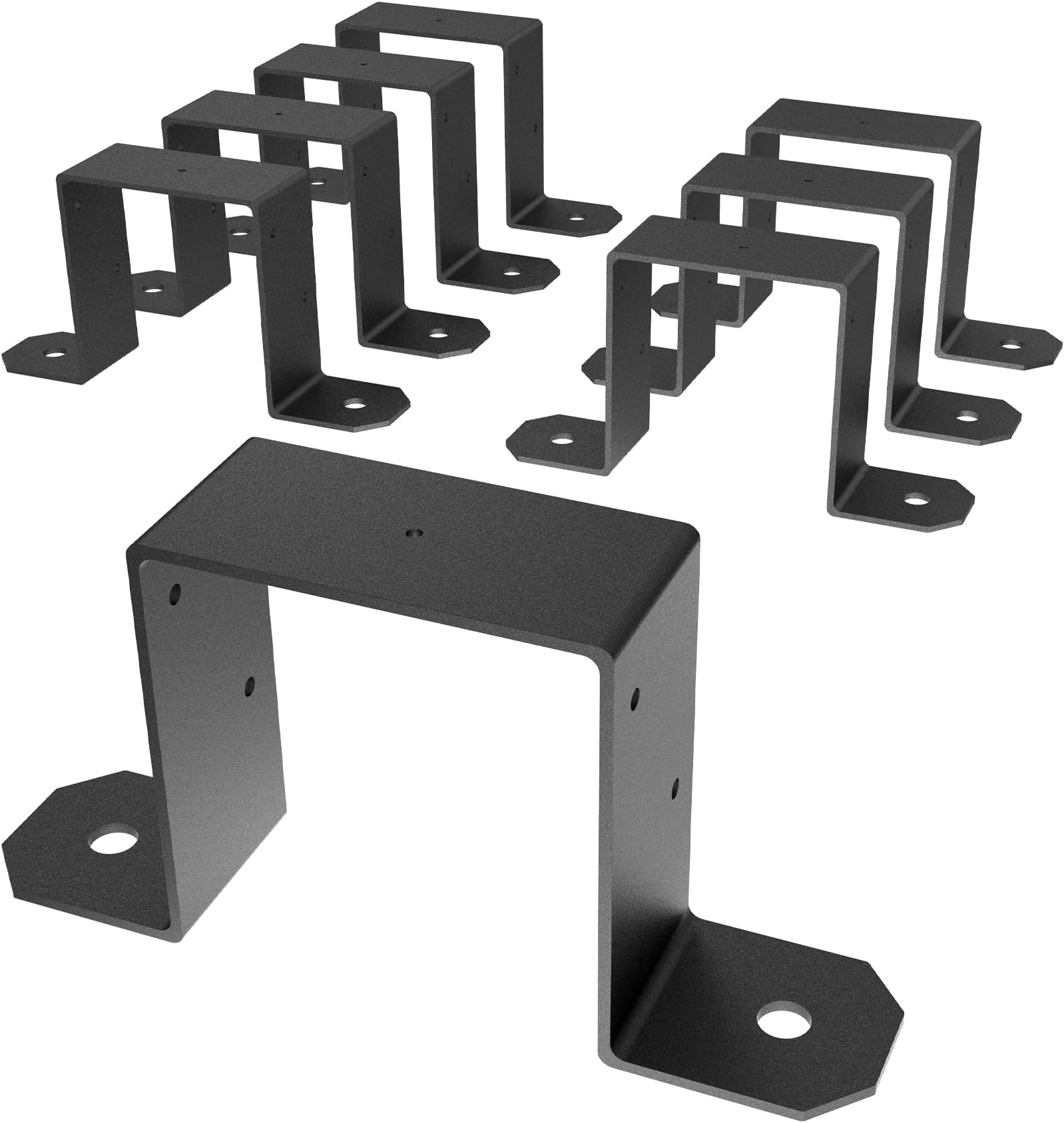 Amazon.com: Wpbhk 8 Pcs Black Strap Post Ties Brackets 4x4 Strap Post ...