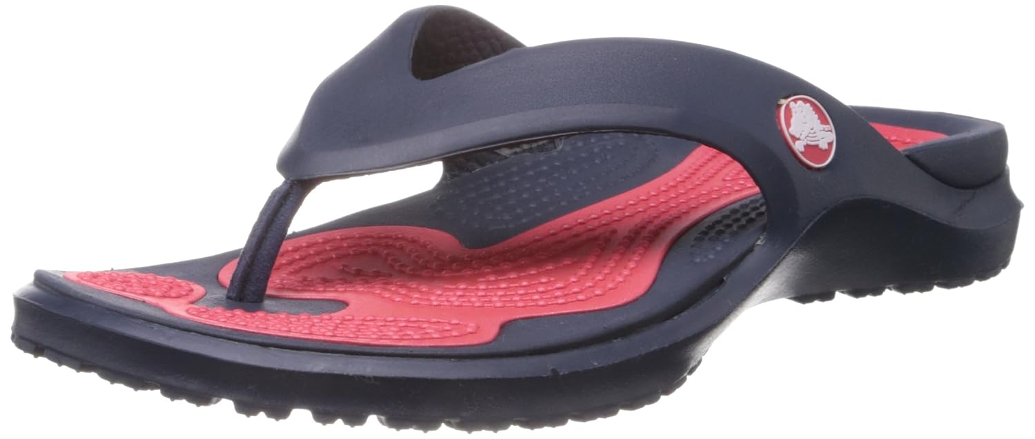 Buy Crocs Unisex Modi Navy Blue and Red Flip Flops and House Slippers ...