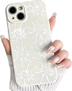 Amazon.com: NITITOP Compatible with iPhone 14 Plus Case Silicone Cute Flower Floral Sunflowers ...
