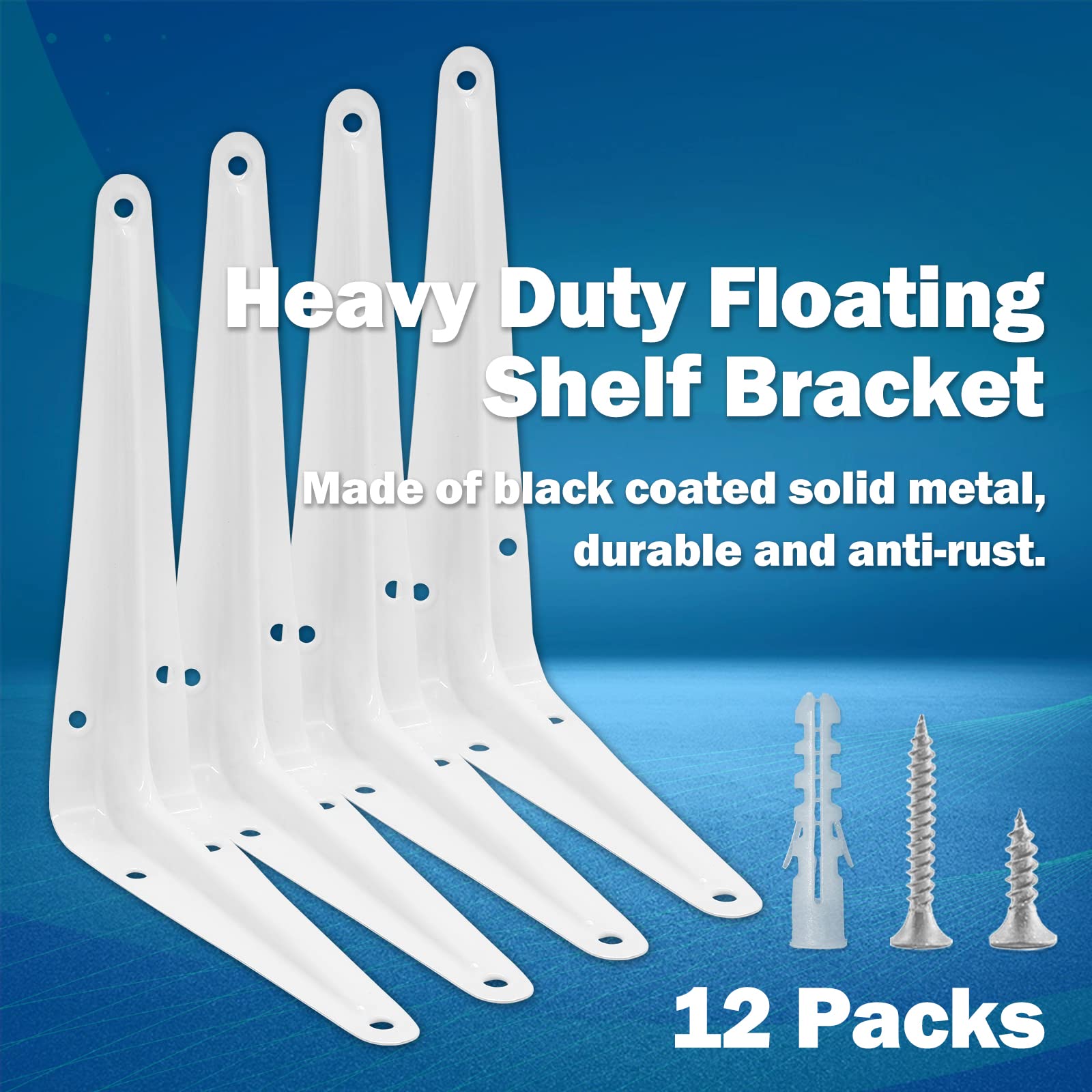 Snapklik.com : Suiwotin 12pcs 4 Inch Shelf Brackets, Heavy Duty L ...
