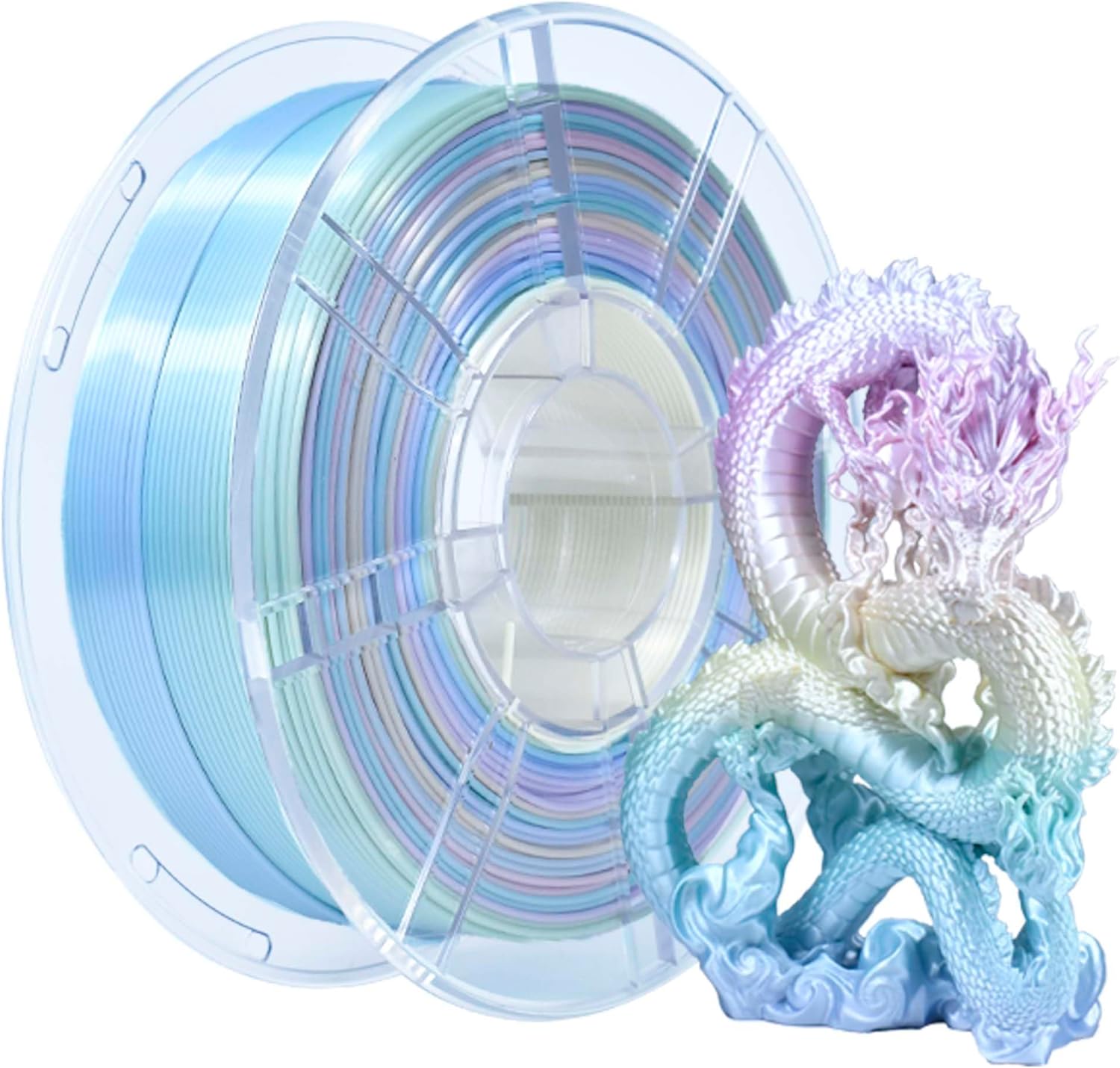 iBOSS Silk PLA+ Rainbow Filament 1.75mm, 1kg 3D Printer Filament, No ...
