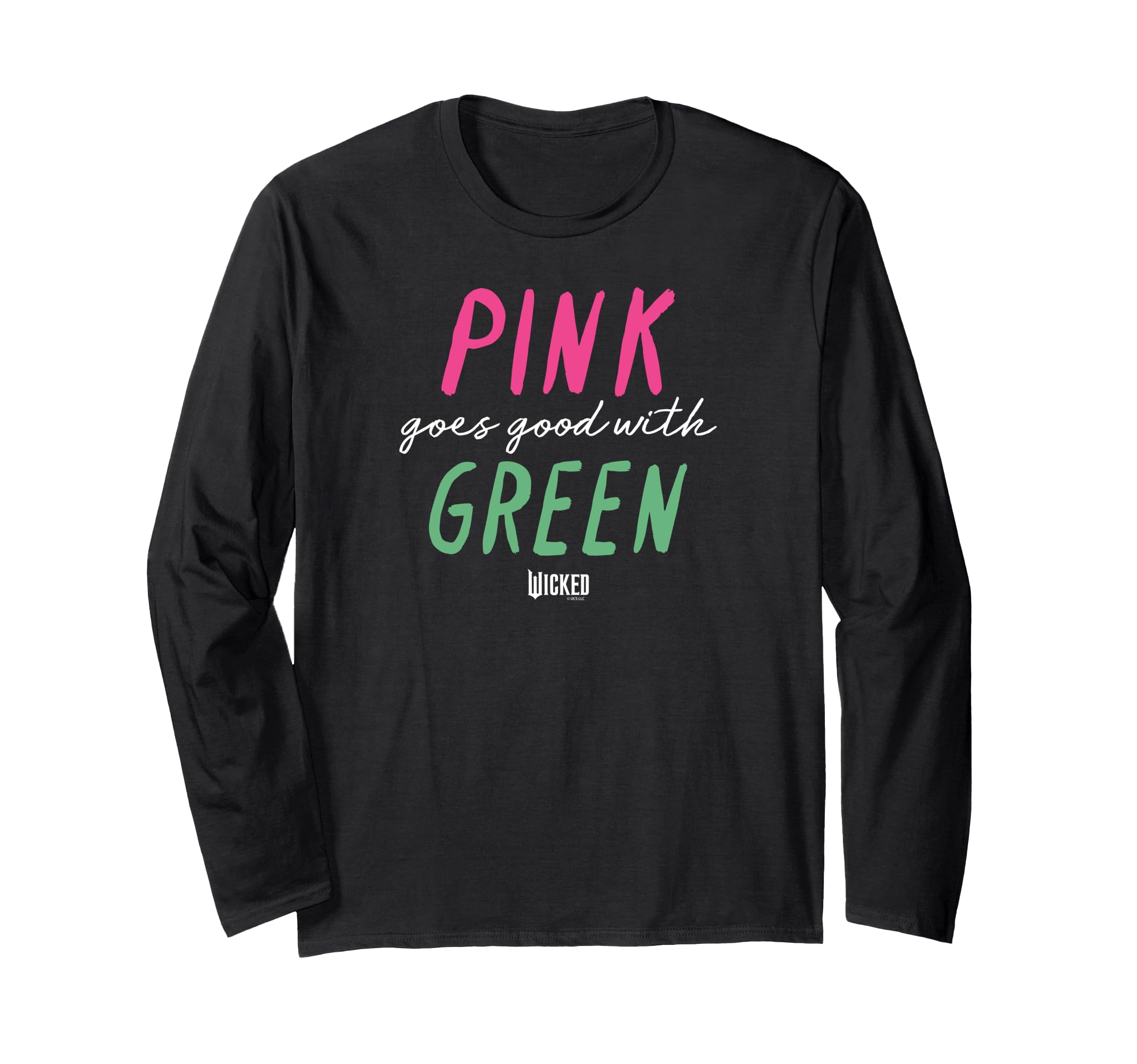 Amazon.com: Wicked Pink Goes Good With Green Long Sleeve T-Shirt ...