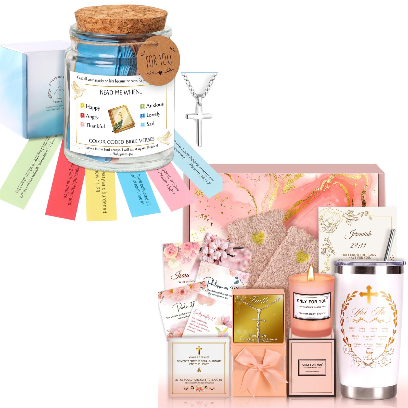 Amazon.com: Christian Faith Gifts Set & Religious Inspirational Gifts ...