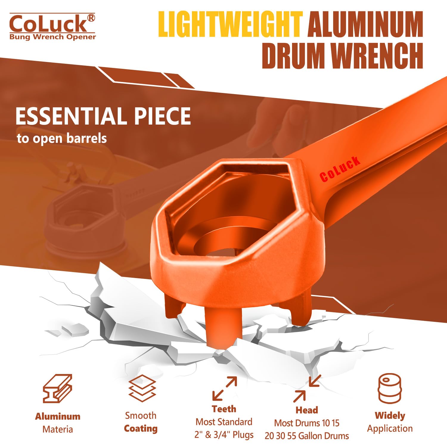 Snapklik.com : Drum Wrench 2Packs, Aluminum Gallon Bung Wrench Barrel ...