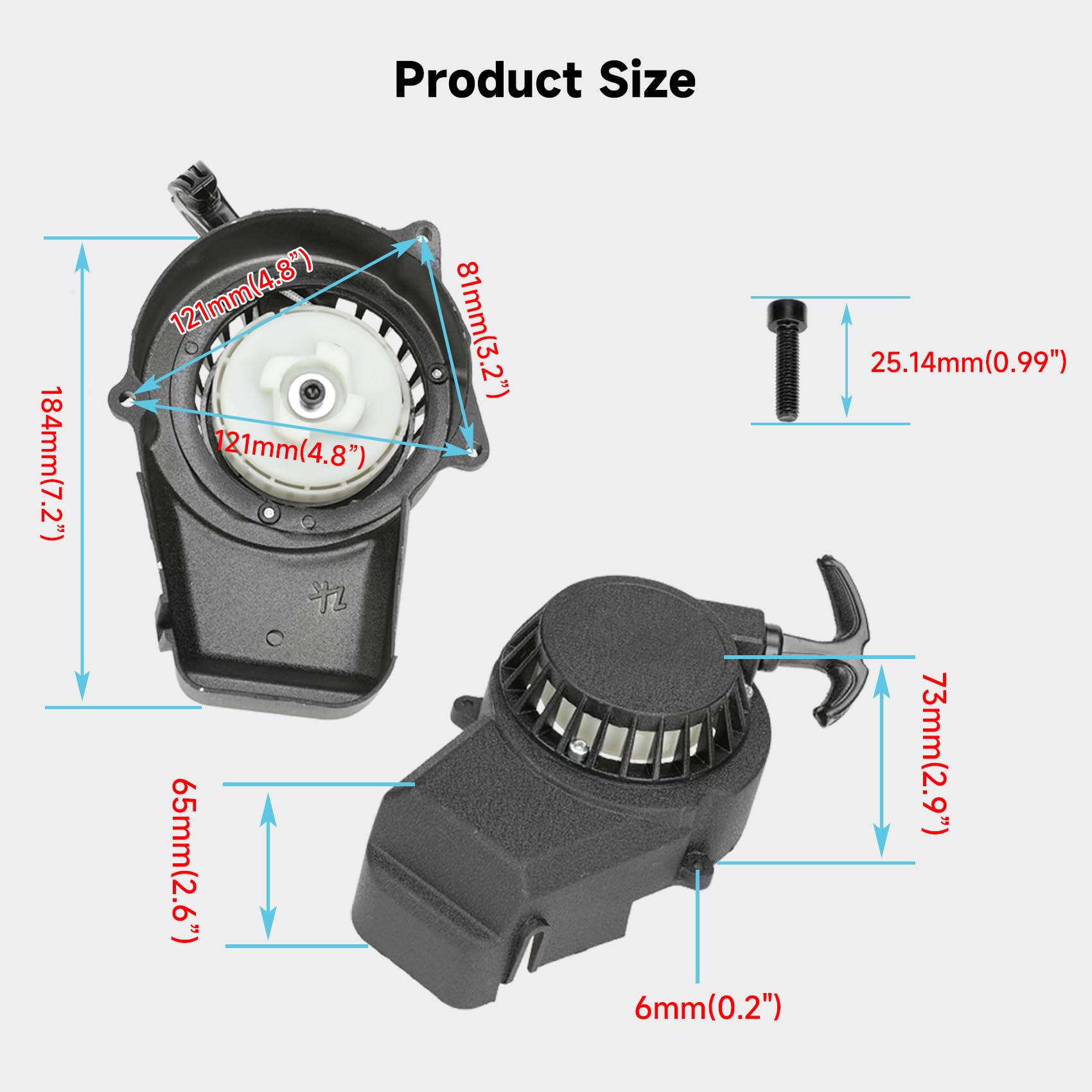 Snapklik.com : FVRITO Pull Start Assembly Recoil Starter For SYX Moto ...