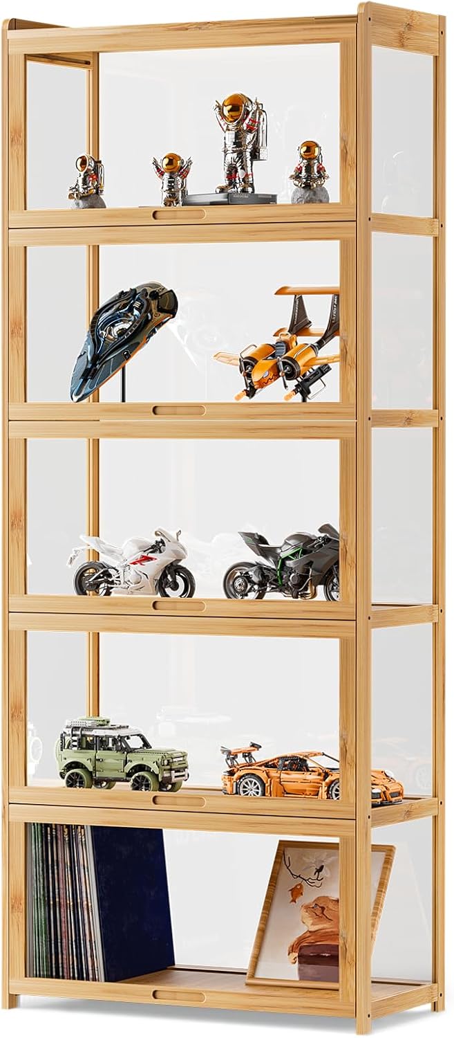Amazon.com: Athena Collection Curio Display Cabinet, 5-Tier Acrylic ...