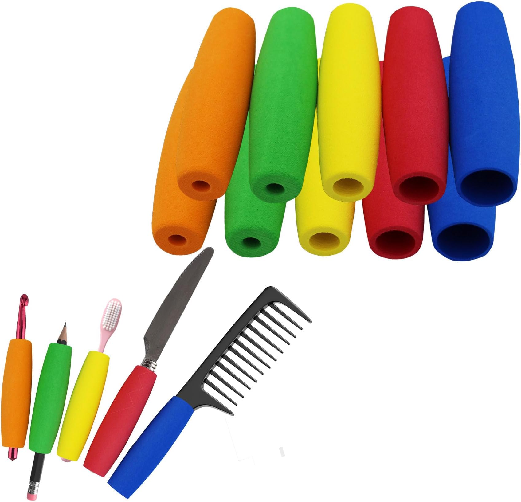 Amazon.com: 12 Pack Foam Grip Tubing for Utensils Tools Pens - 3 Sizes ...