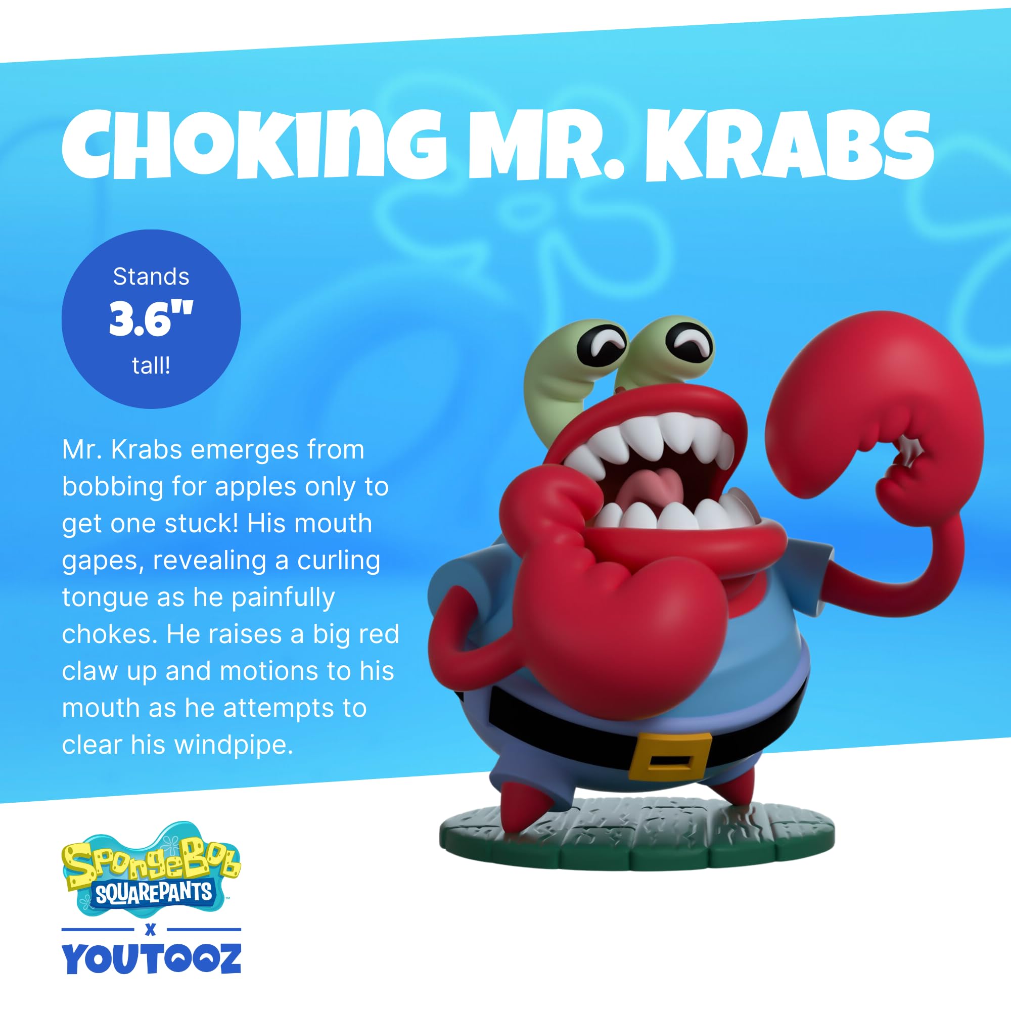 Youtooz Choking Mr Krabs 3.6″ Inch Vinyl, Official Licensed Choking Mr ...