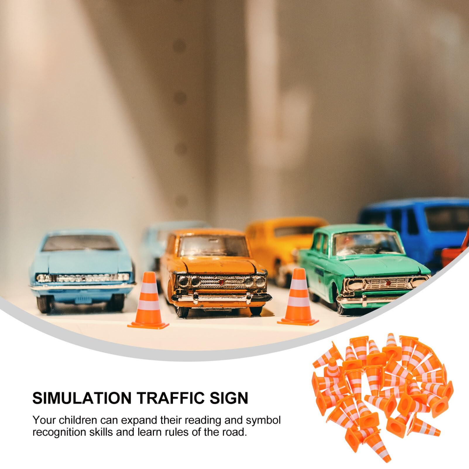 Snapklik.com : 30Pcs Mini Traffic Cones, 1in Mini Cones Roadblock ...