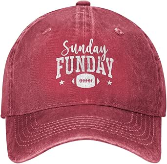 Football Hat Sunday Football Funday Hat for Women Dad Hat Cute Hats Red ...