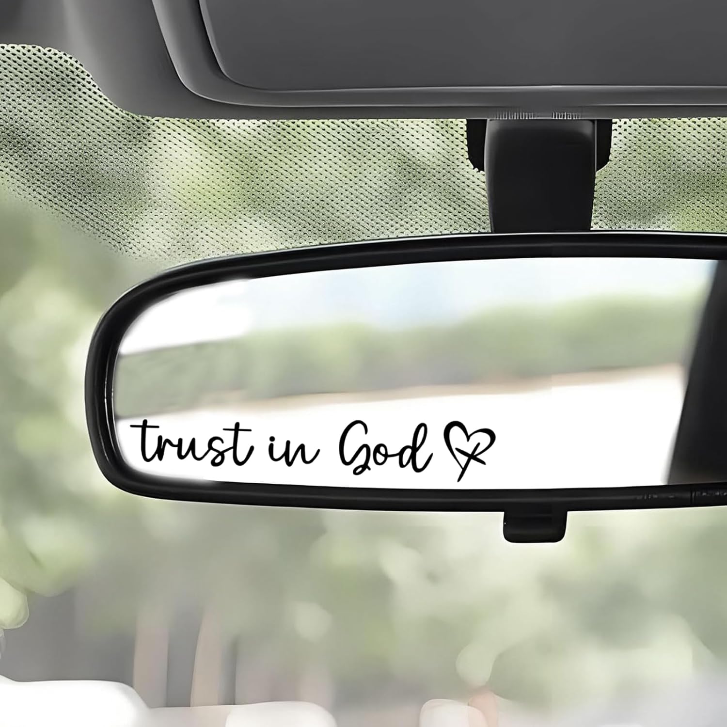 Amazon.com: 3 Pcs Trust In God Rearview Mirror Stickers, Christian ...