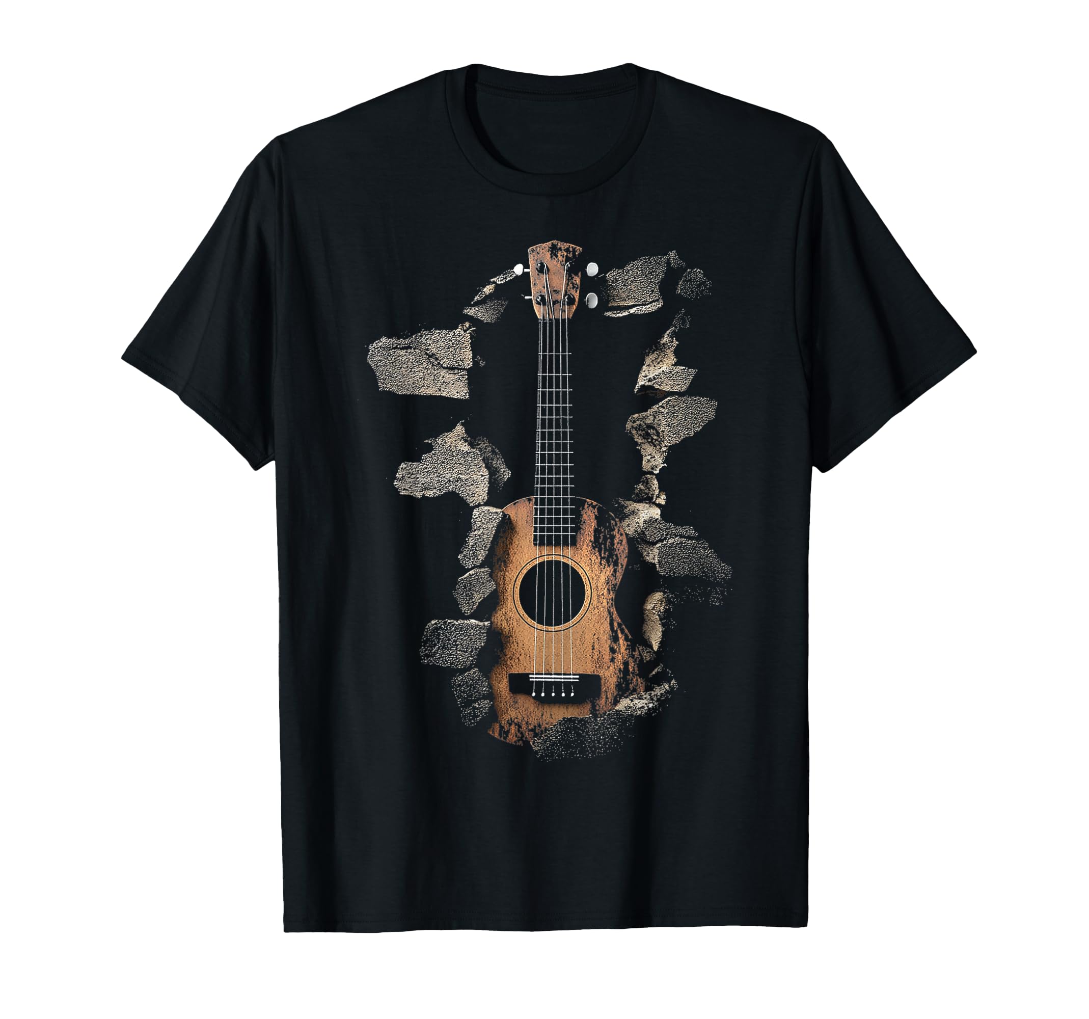 Amazon.com: Ukulele Music Instrument Motif Art Ukulele T-Shirt ...