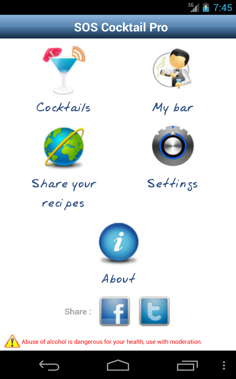 SOS Cocktail Pro - drink recipes - App on Amazon Appstore