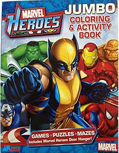 Amazon.com | Marvel Heroes Jumbo Coloring and Activity Book | Kids ...