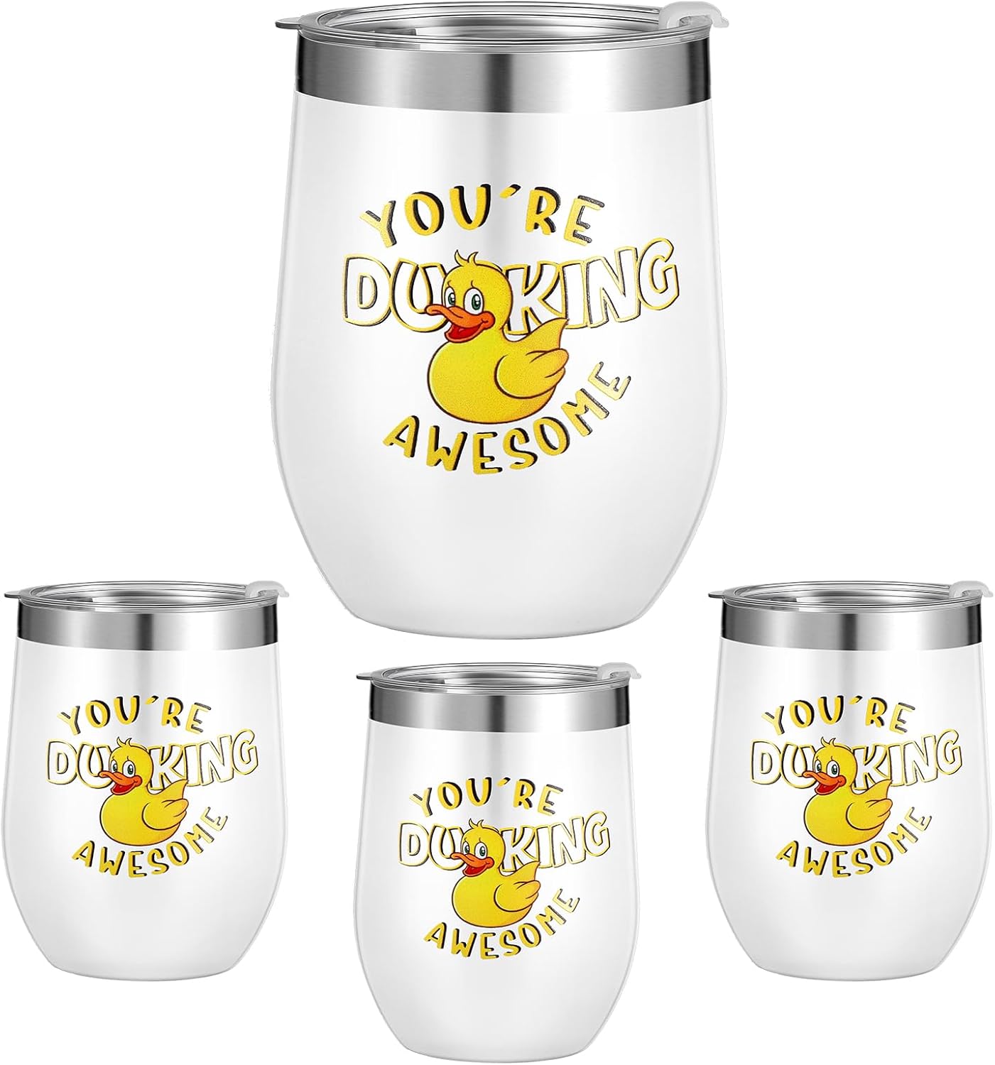 Amazon.com | Dandat 4 Sets Duck Tumbler Employee Appreciation Gifts 12 ...