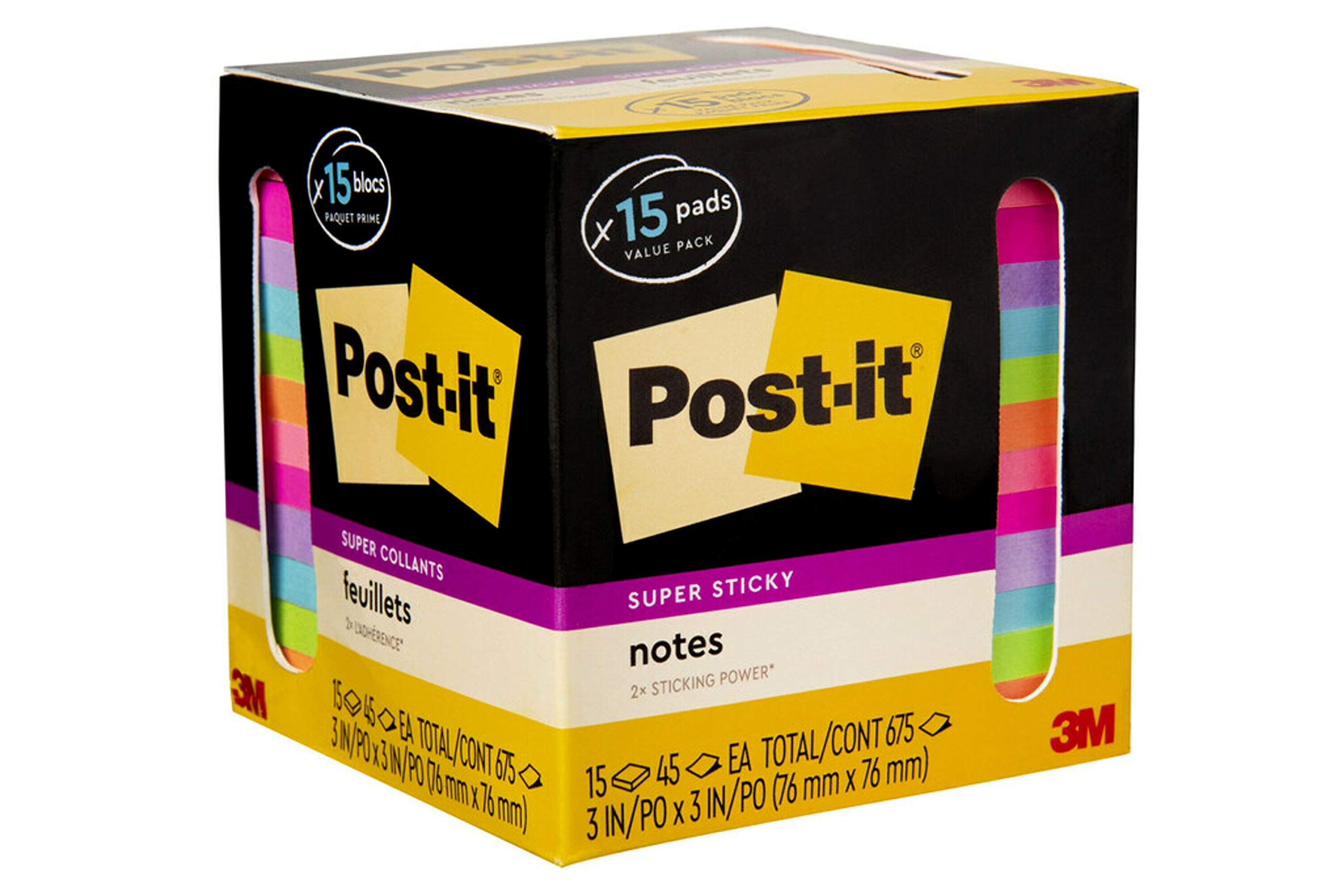 Post-it Super Sticky Notes, colores brillantes surtido...B08PW73XGF ...
