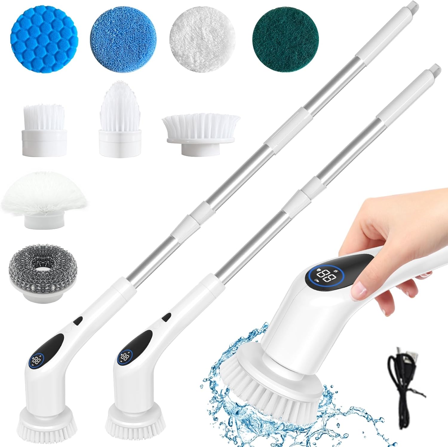 Amazon.com: Electric Spin Scrubber, Electric Scrub Brush, Cordless Spin ...