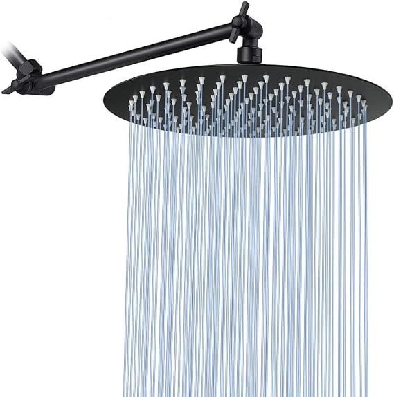 Nearmoon Rain Shower Head With 11 Adjustable Arm High Pressure