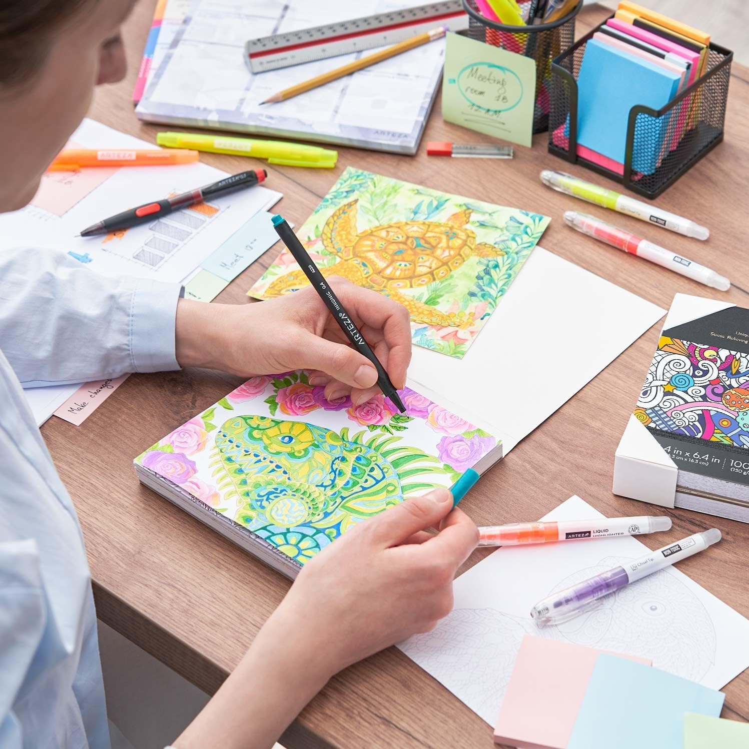 Snapklik.com : Adult Coloring Book, Animal & Doodle Designs, 2 Pack, 72 ...