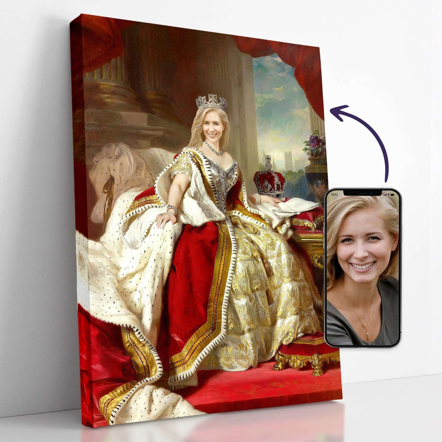 Amazon.com: Turn Me Royal Personalized Portrait from Your Photo, Custom ...