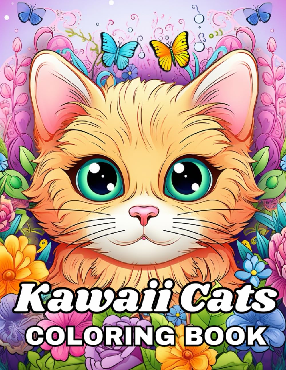 Kawaii Cats Coloring Book: Cute Anime Cats to Color For Adults and Kids ...