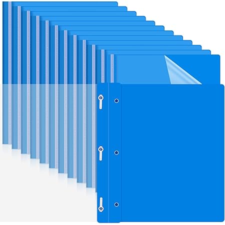 Amazon.com : Teling 100 Pcs Plastic Report Covers with 3 Prong ...