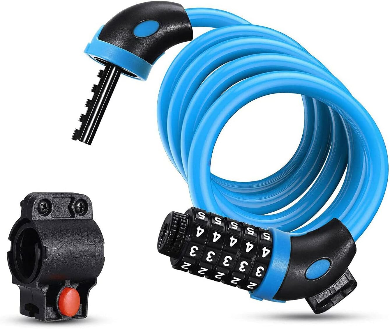 Bicycle Code Combination Locker, 5-Digital Password Bike Lock Cable ...