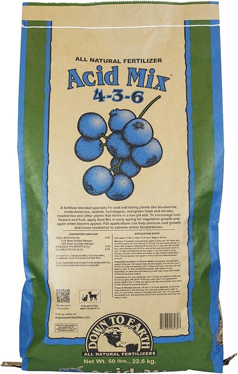 Amazon.com : Down to Earth All Natural Fertilizers Acid Mix 4-3-6, 50 ...