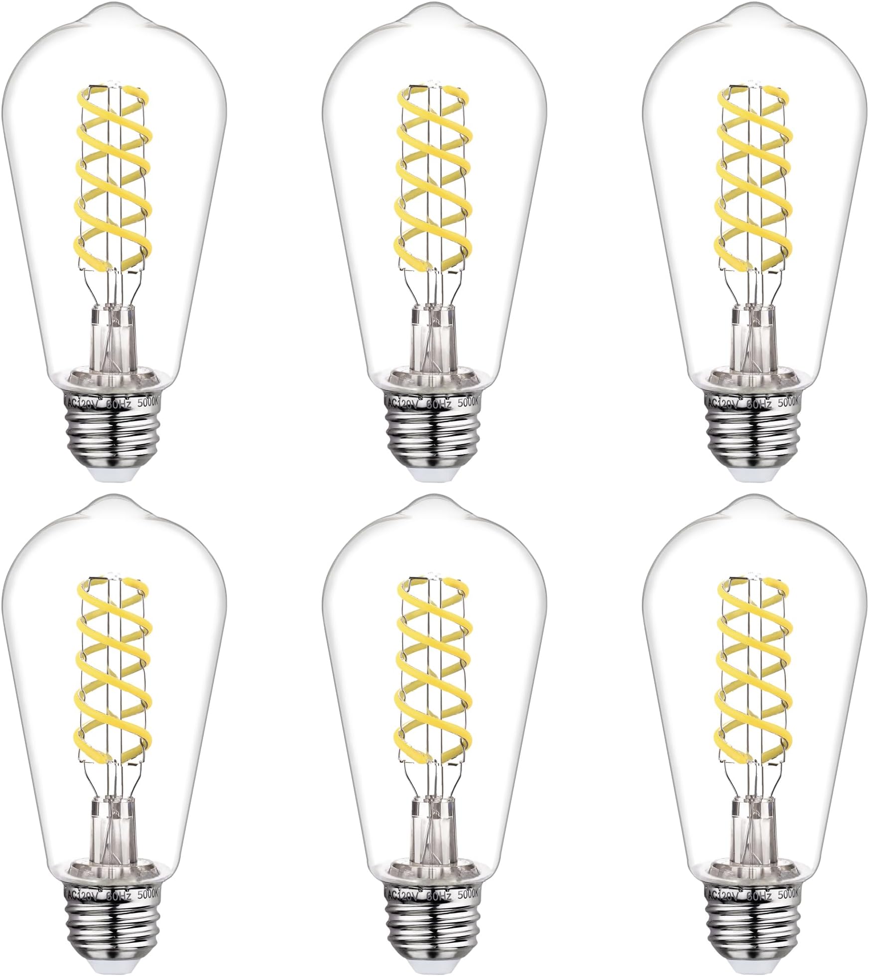 BORT Dimmable LED Edison Bulbs, 6W Equivalent to 60W Vintage Light Bulb ...
