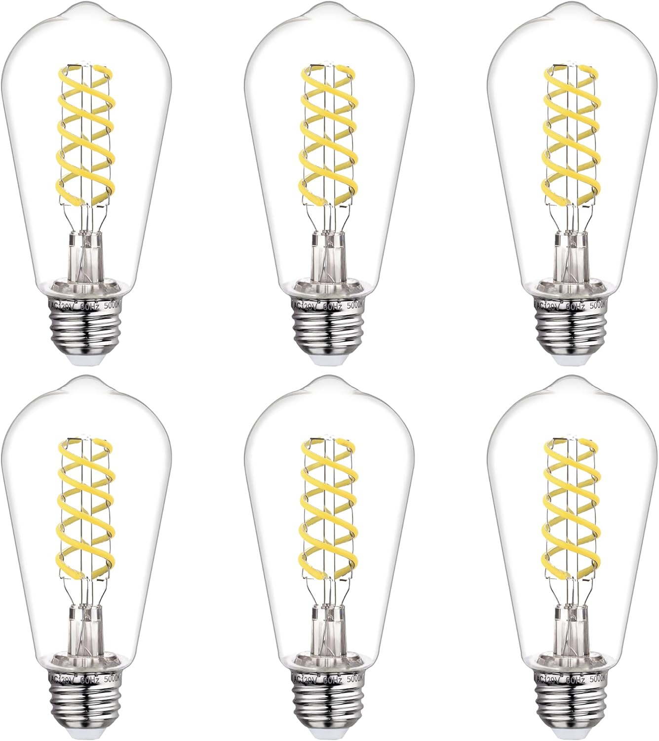 BORT Dimmable LED Edison Bulbs, 6W Equivalent to 60W Vintage Light Bulb ...