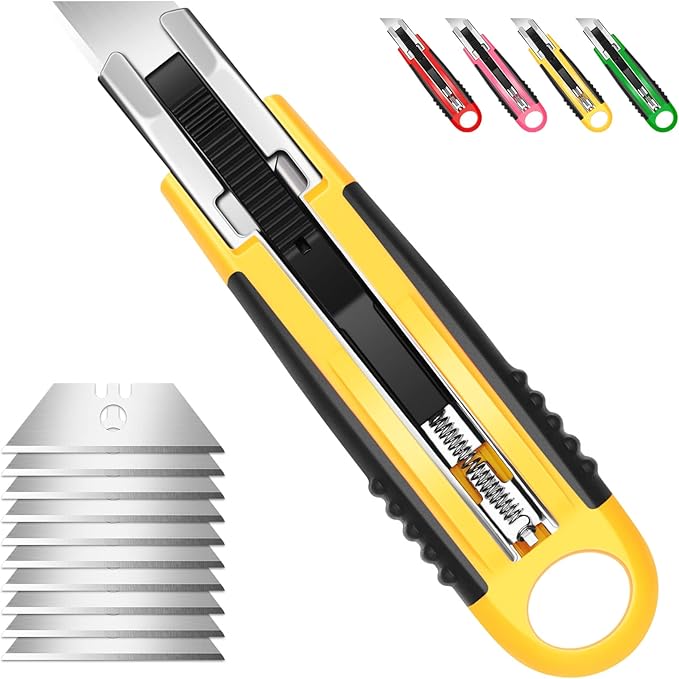 DIYSELF Retractable Box Cutter, Heavy Duty Razor Knife, ABS Plastic ...