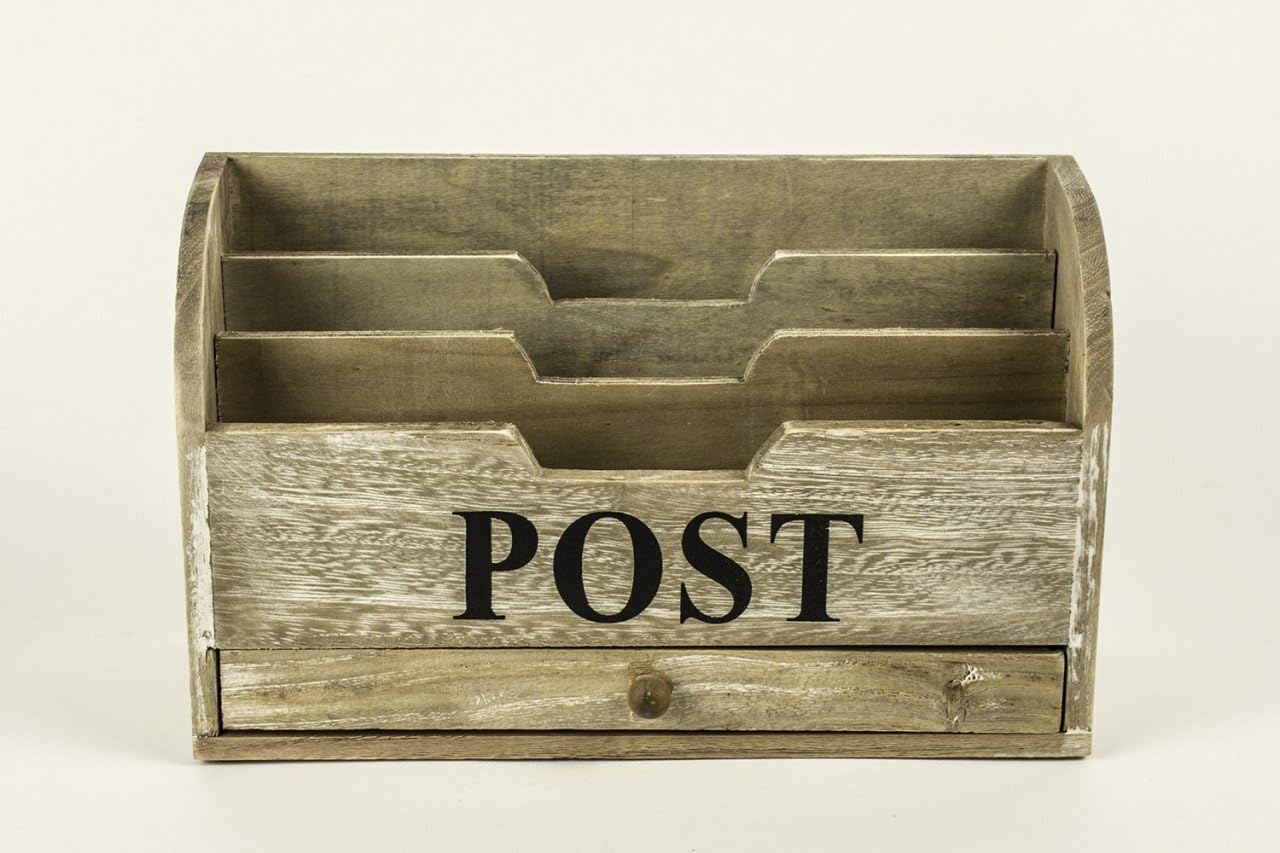 Rústico de madera natural de letra/postes con cajón ~ Vintage Shabby ...
