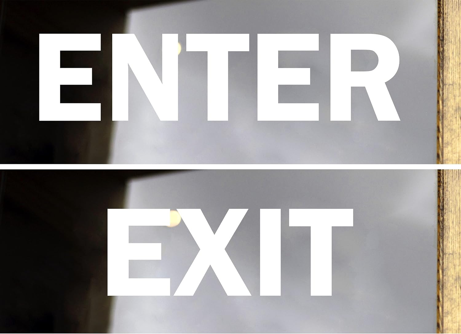 Enter Exit Vinyl Decals - Office Business Entrance Door Signs - Die Cut ...