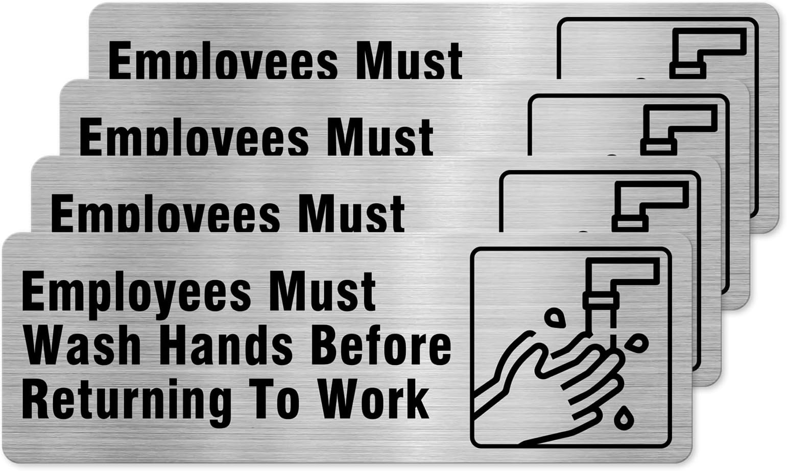 Amazon.com : Employees Must Wash Hands Before Returning To Work Sign ...