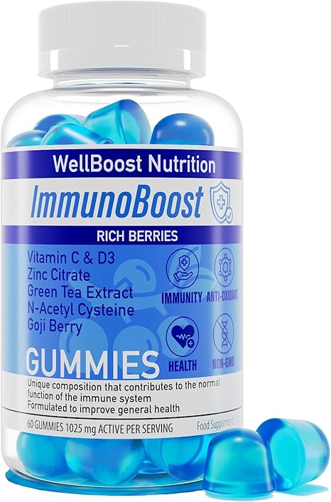Immunity Boost - Goji Berry, VIT C, D3, Zinc, N-Acetyl Cysteine, Green ...