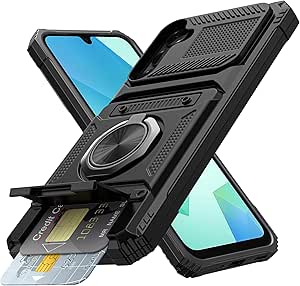 Amazon.com: Vofolen for Samsung Galaxy A16 5G Case Wallet with Card Holder [Store 2 Cards] + 360 ...
