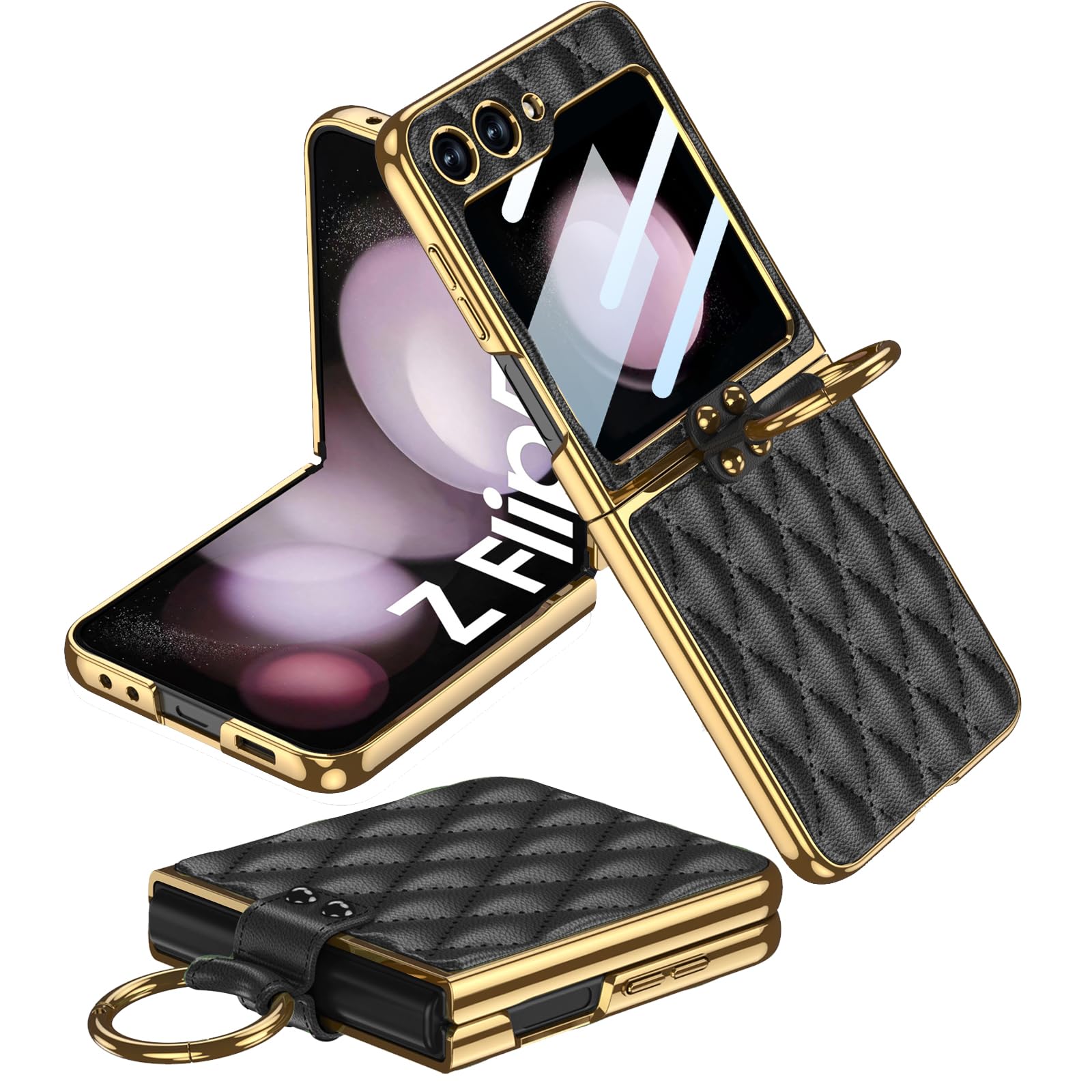Miimall for Samsung Galaxy Z Flip 5 Case, [Built-in Screen Protector ...