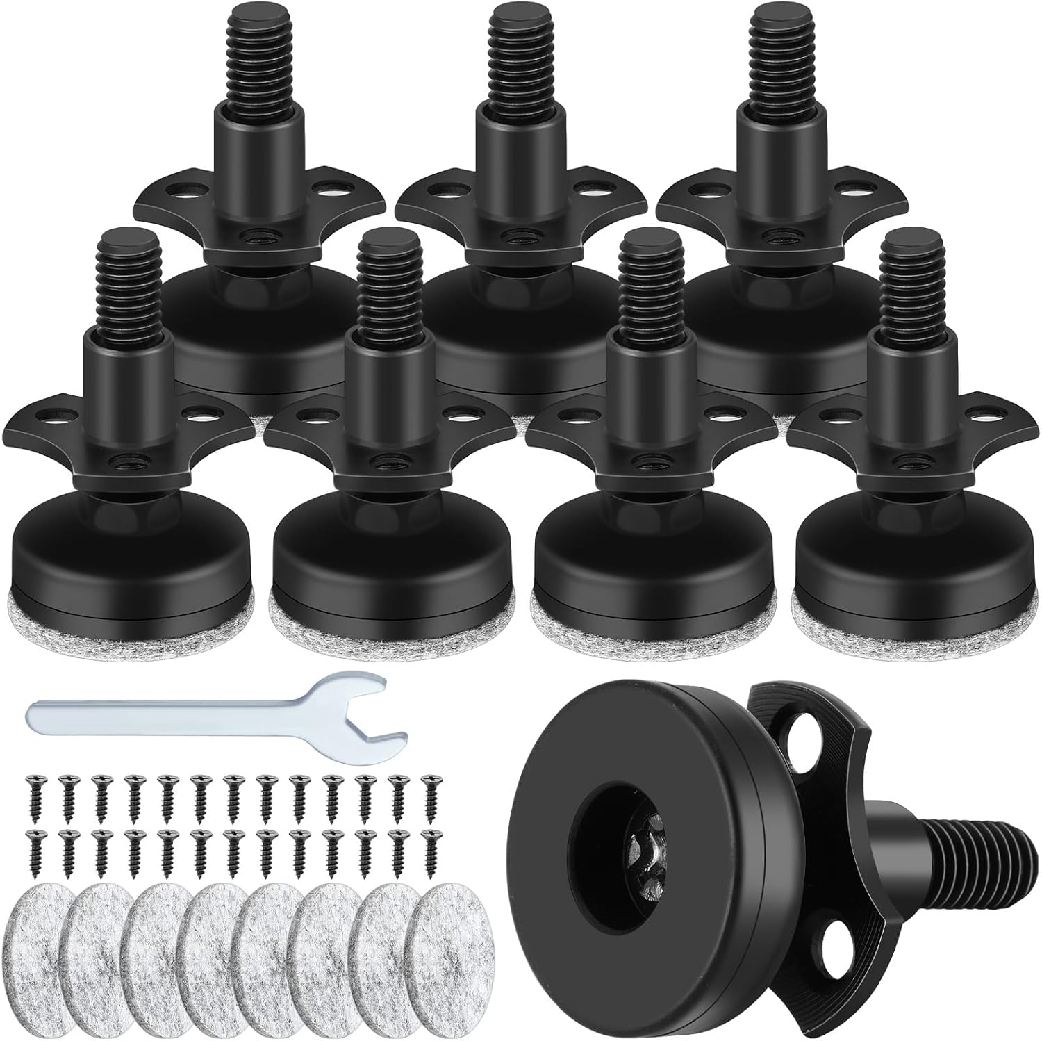 Amazon.com: Zonon 8 Pack Cabinet Leveling Feet Adjustable Table ...