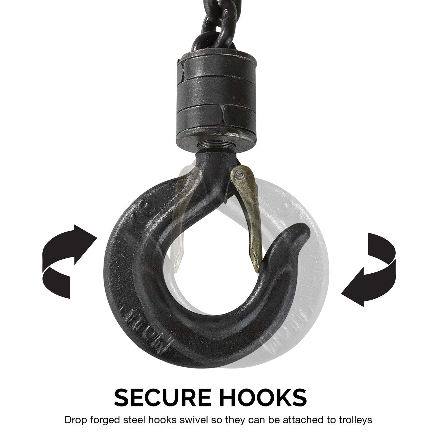 NEIKO 02182A Manual Chain Hoist | 1 Ton/2000 Lbs Capacity | 15’ Lift ...