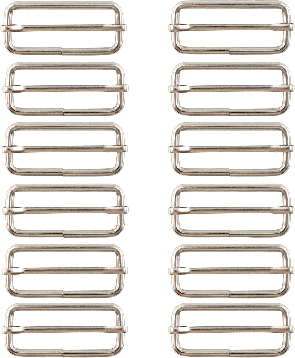 Amazon.com: pson 12PCS 2Inch Metal Tri-Glide Slide Buckles, Rectangle ...