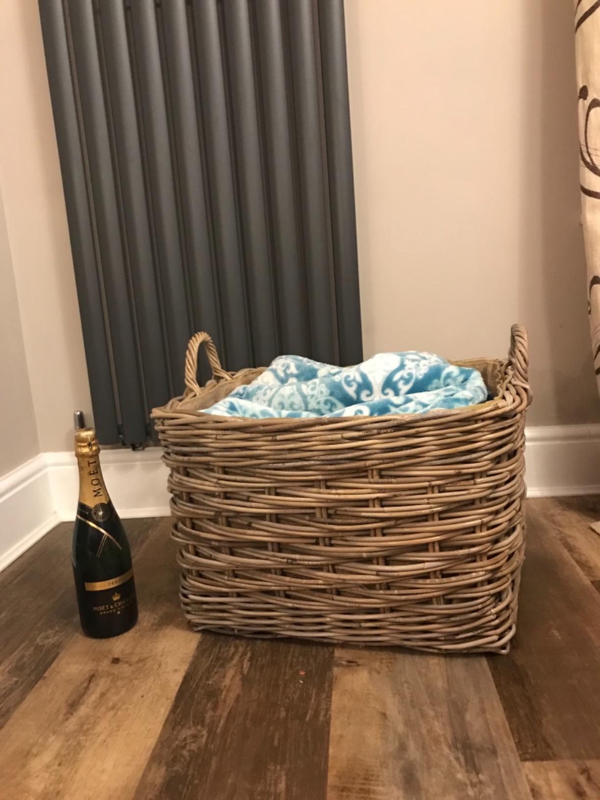 Rectangle Log/Storage Basket, Hessian Lined, Excellent Quality, Very ...