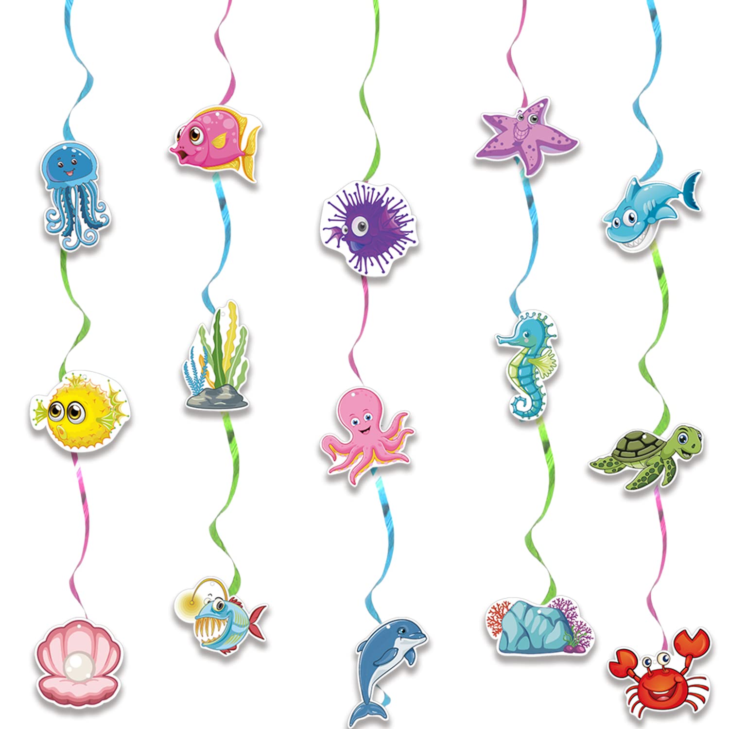 Buy 30 Pcs Sea Animals Party Decorations, Sea Animals Party Hanging ...