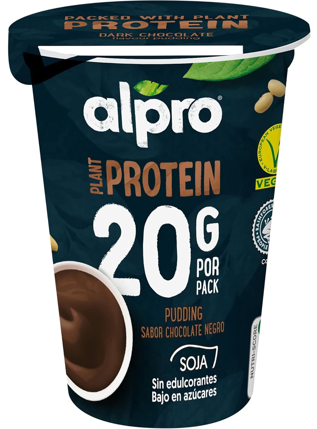 Alpro Pflanzlicher Protein-Pudding Schokoladengeschmack, 200g : Amazon ...