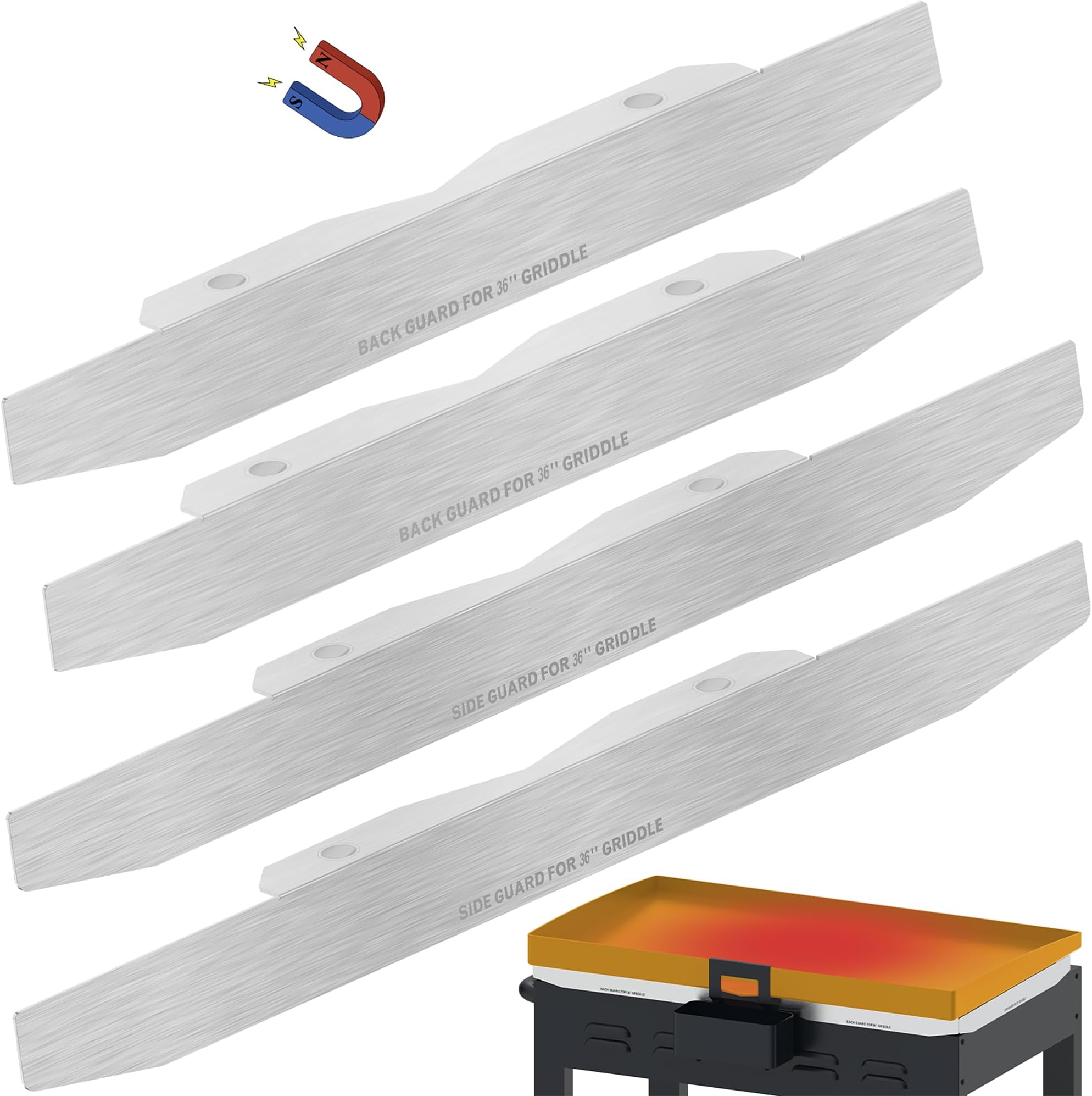 Amazon.com: Wind Guards for Blackstone 36”Griddle, Biupky Magnetic ...