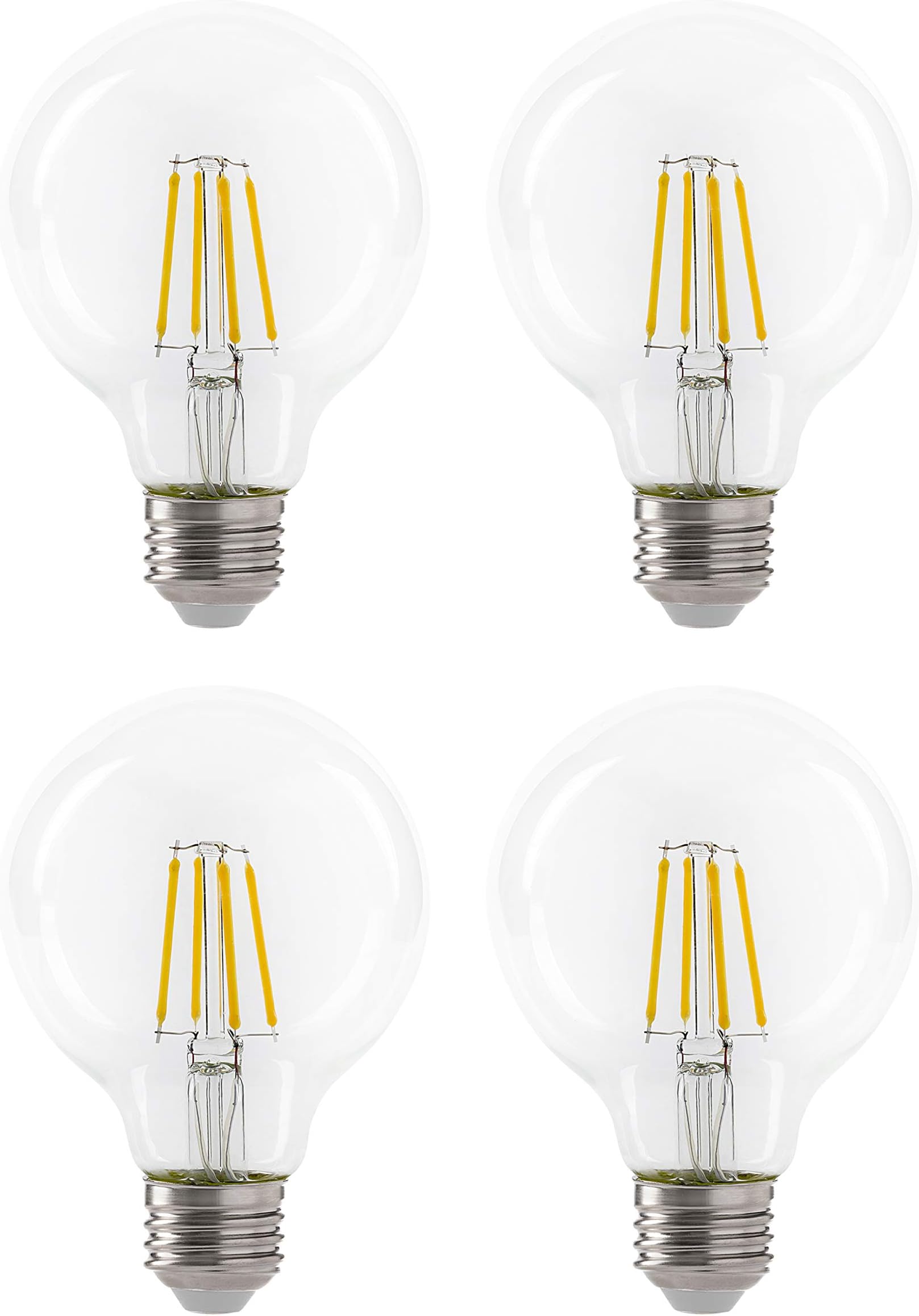LED 4.5W G25 Clear Globe Filament Light Bulb, 40W Equivalent, 470 ...