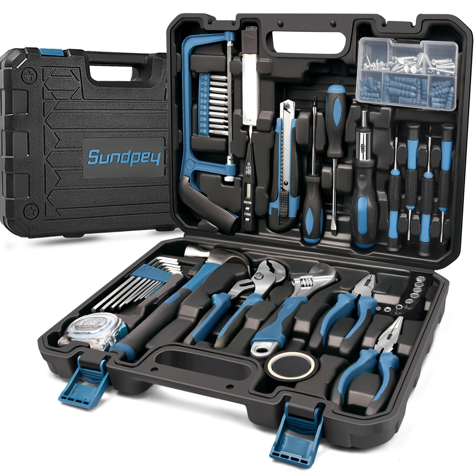 Sundpey 148-Pcs Home Tool Kit - Basic Home Repair Tool Set General ...