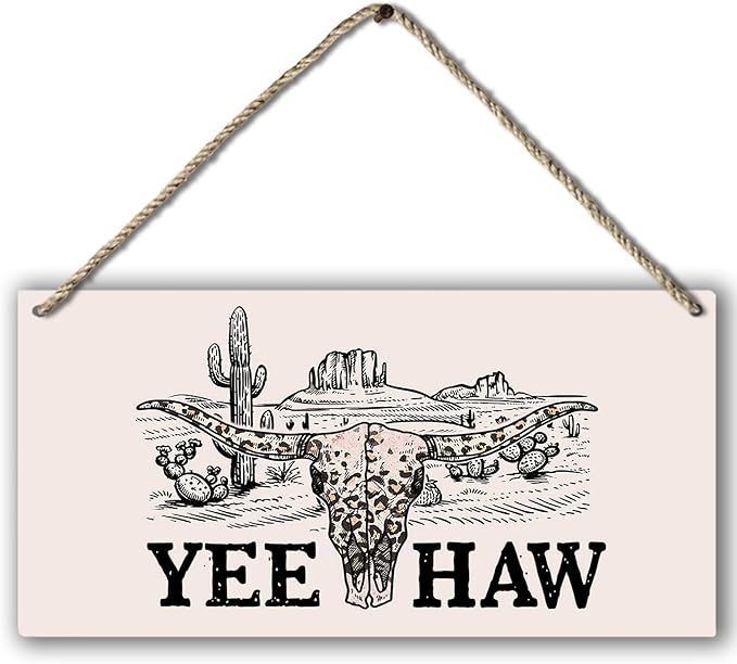 Amazon.com: Retro Western Yeehaw Leopard Bull Skull Cactus Desert ...