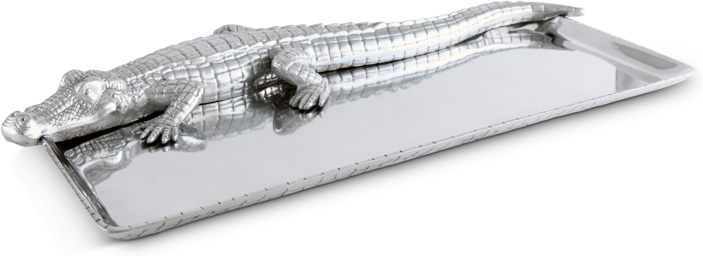 Amazon.com | Arthur Court Designs Aluminum Alligator Figural Serving ...