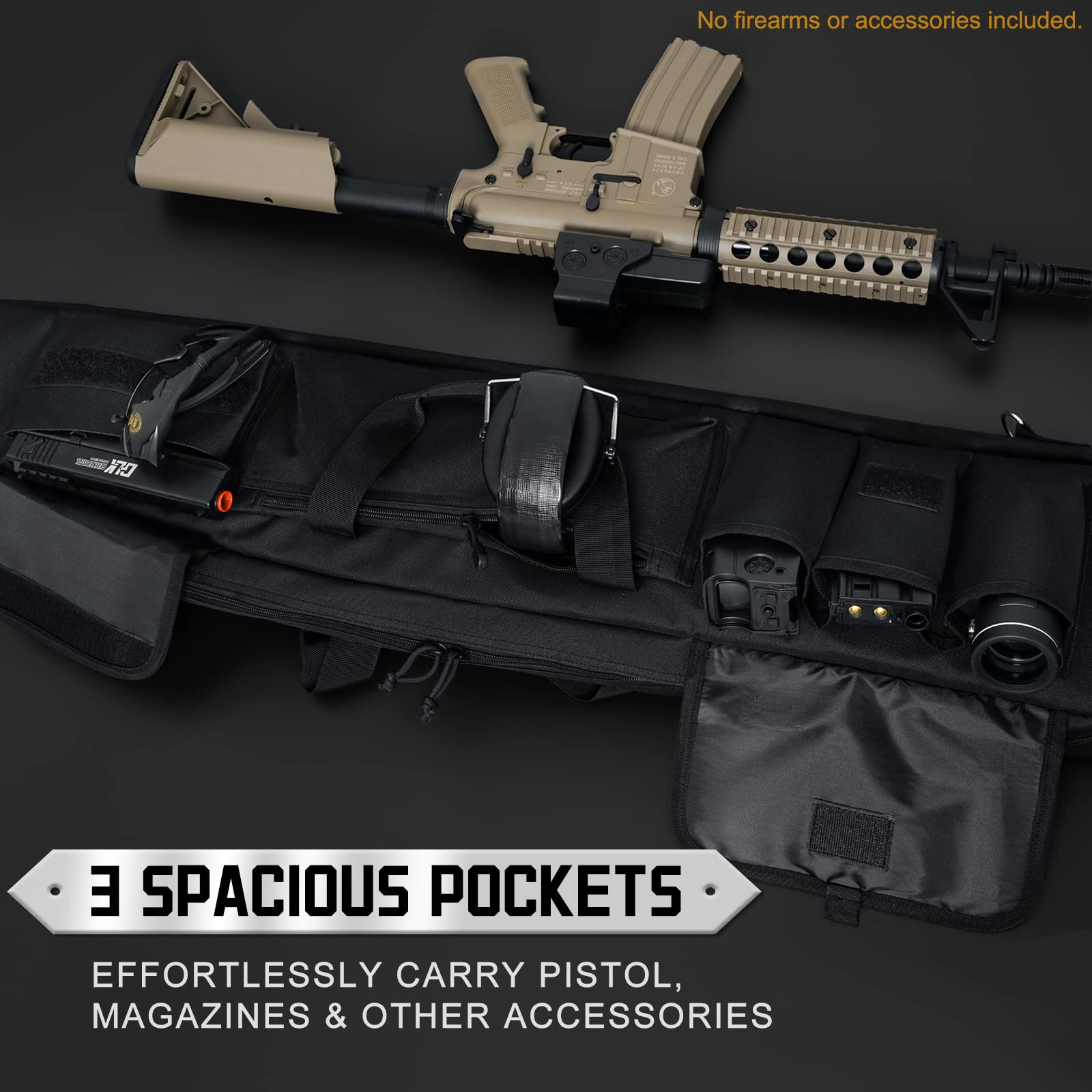 Snapklik.com : DULCE DOM Double Rifle Case, 38 42 44 Inch Soft Gun ...